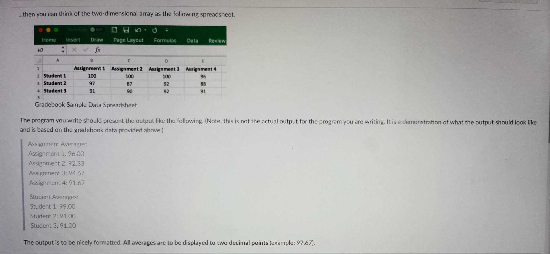 Solved Challenge: Gradebook Description: Modify the provided | Chegg.com