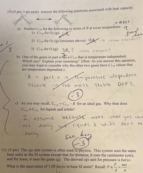 Solved 10) (9 pts; 3 pts each) Answer the following | Chegg.com