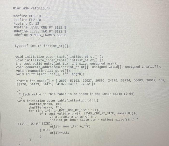 Solved Implement an address translation program, that uses a | Chegg.com