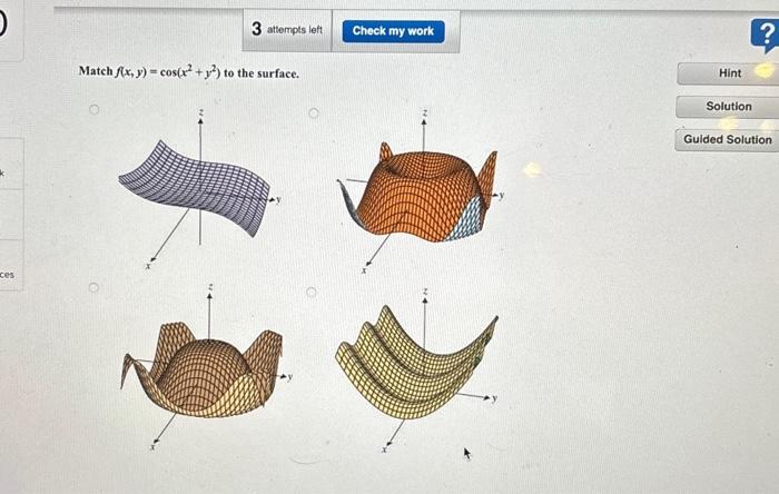 Solved (x,y)=cos(x2+y2) | Chegg.com