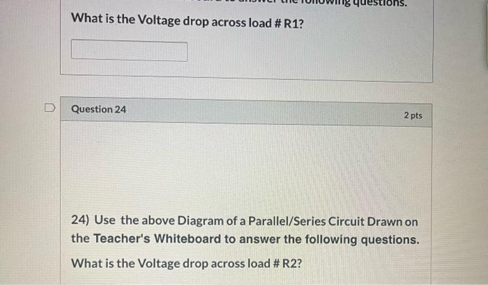 Solved What is the Voltage drop across load # R1? Question | Chegg.com