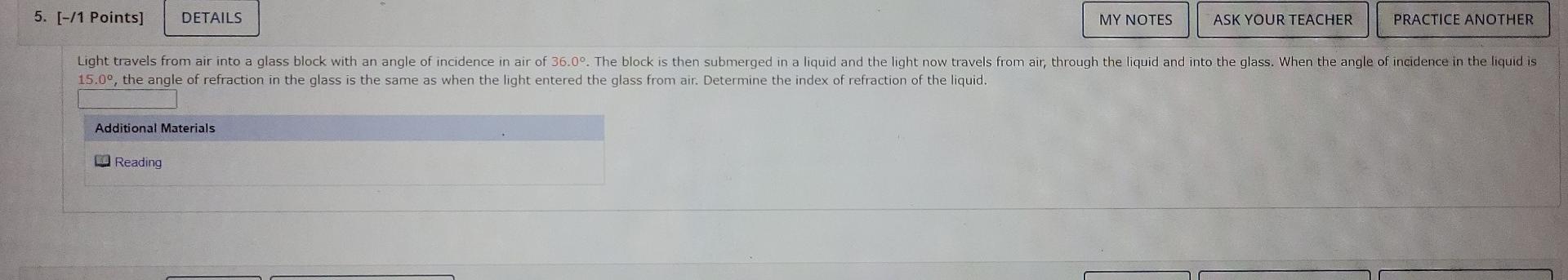 Solved 5. [-/1 Points] DETAILS MY NOTES ASK YOUR TEACHER | Chegg.com