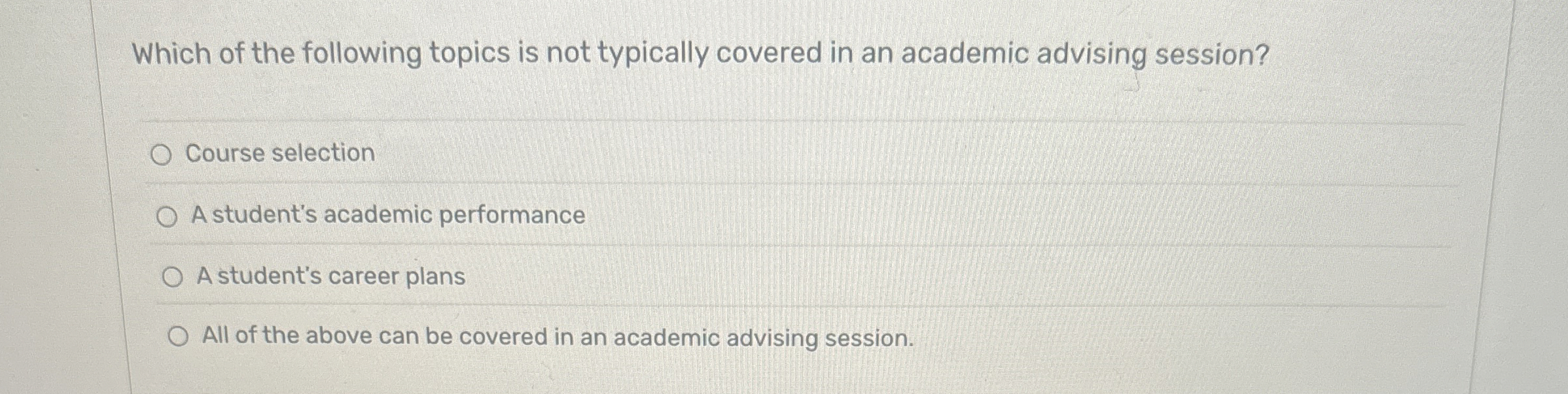 Solved Which of the following topics is not typically | Chegg.com