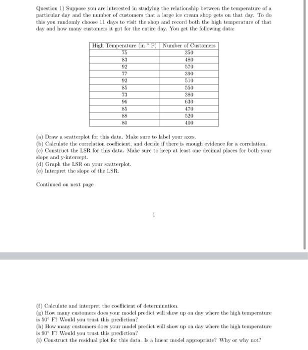 Solved Question 1) Suppose you are interested in studying | Chegg.com