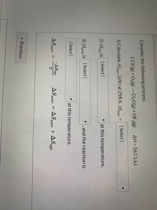 Solved Consider the following process: 2 CIF(g) + O2(g) - | Chegg.com