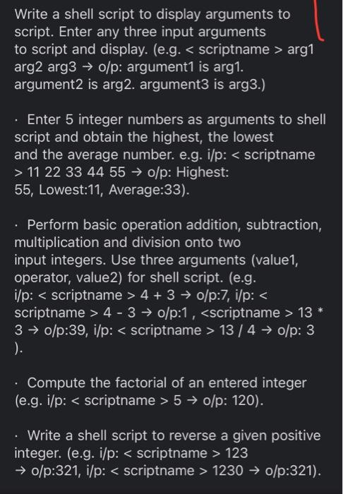 Solved Write a shell script to display arguments to script. | Chegg.com Solved Write a shell script to display arguments to script. | Chegg.com
