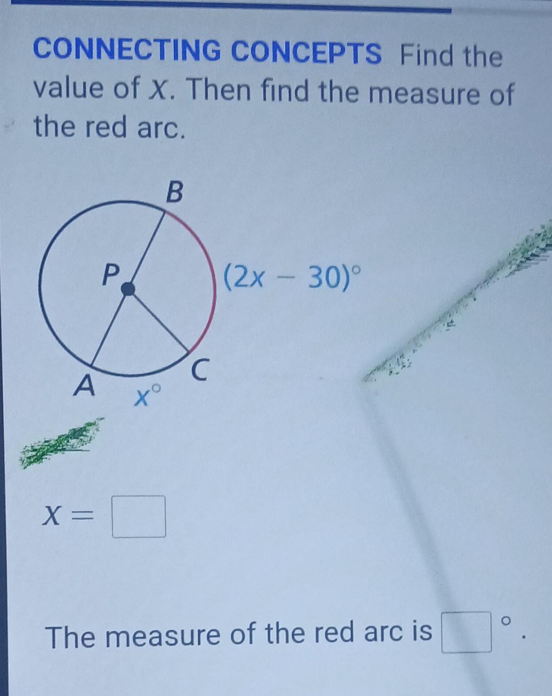 Solved CONNECTING CONCEPTS Find the value of X. Then find | Chegg.com