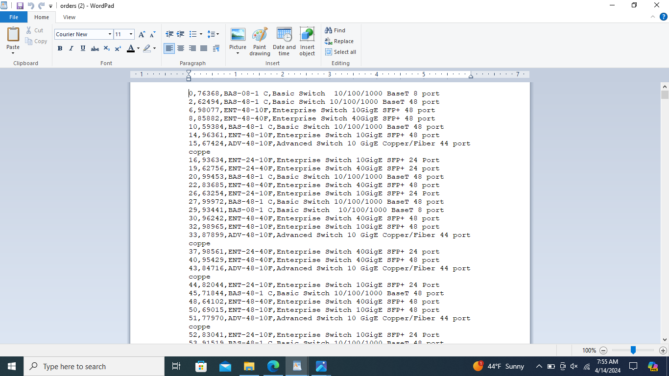 Solved ⦁ ﻿A table named Orders to store order information | Chegg.com