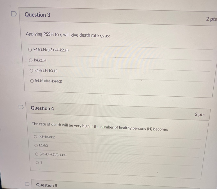 Solved Question 1 1 pts The pseudo steady state hypothesis | Chegg.com