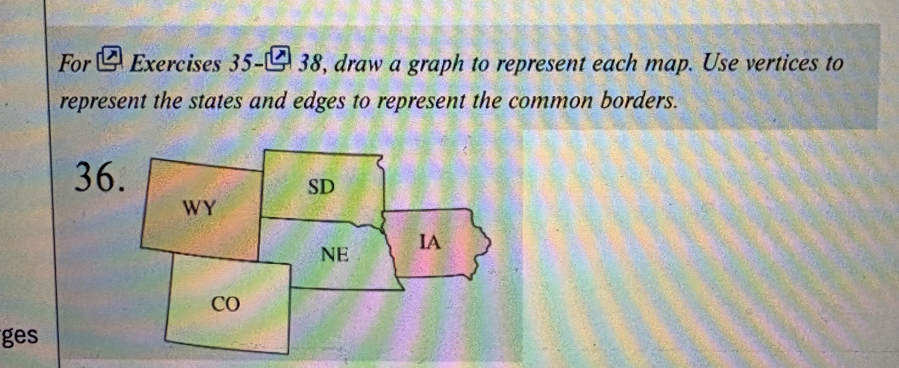 Solved Draw a graph to represent each map. Use vertices to | Chegg.com