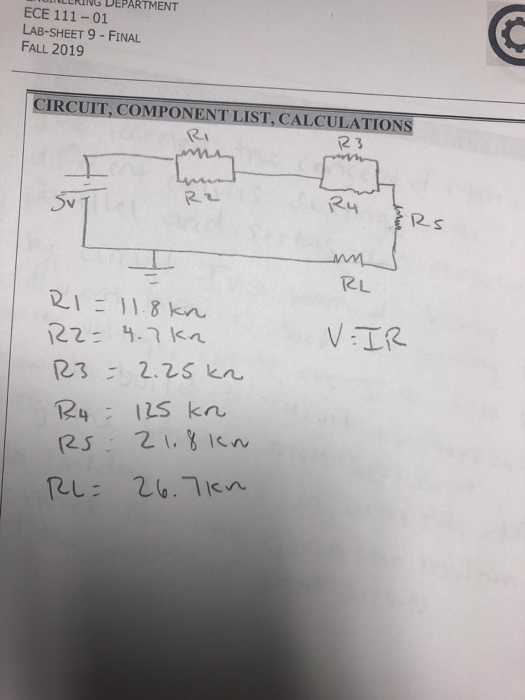 Solved L, CALCULATOR, MULTISIM STATION RESISTORS, WIRES, | Chegg.com