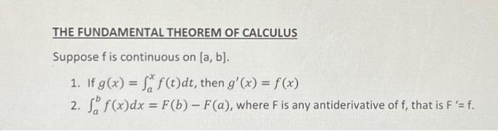 Solved EXAMPLE Use part 1 of TFTOC to find the derivative of | Chegg.com