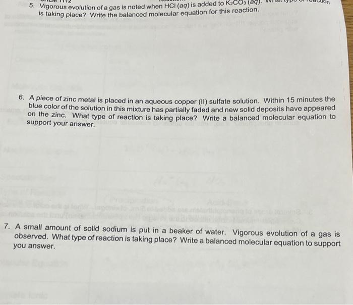 Solved 1 What Would You Observe If A Solution Of Aqueous