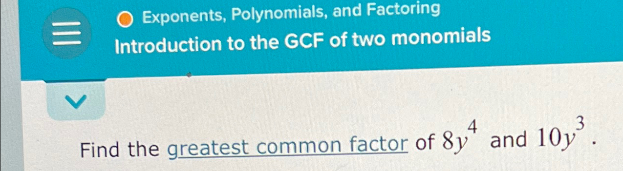 Solved Exponents, Polynomials, and Factoring Introduction to | Chegg.com Solved Exponents, Polynomials, and Factoring Introduction to | Chegg.com
