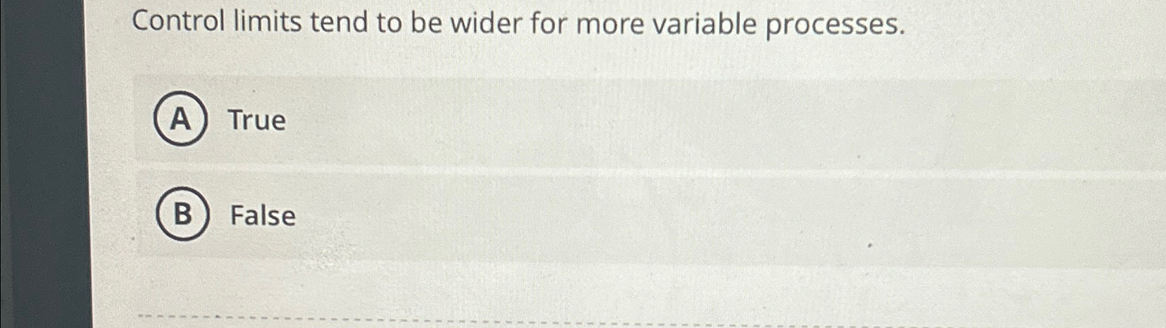 Solved Control limits tend to be wider for more variable | Chegg.com