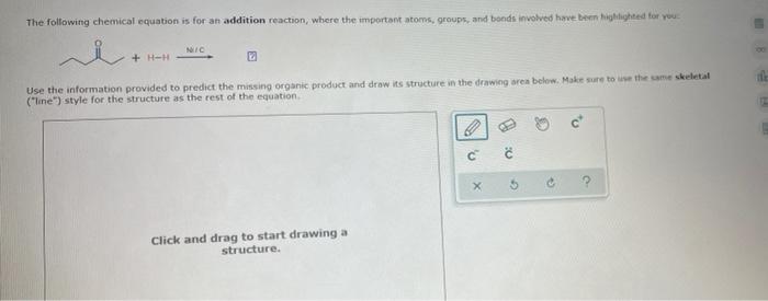 Solved The following chemical equation is for an addition | Chegg.com