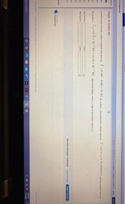 Solved Assignment MENT CES Chapter 2 Problem oo A proton | Chegg.com