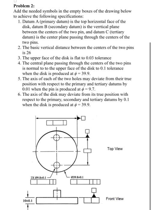 Solved Advanced Geometric Dimensioning and Tolerncing | Chegg.com