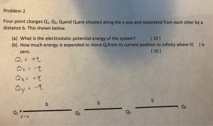 Solved Problem 2 Four point charges Q1, Q2, Quand Q are | Chegg.com Solved Problem 2 Four point charges Q1, Q2, Quand Q are | Chegg.com