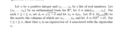 Solved Let n ﻿be a positive integer and c1,dots,cn ﻿be a | Chegg.com