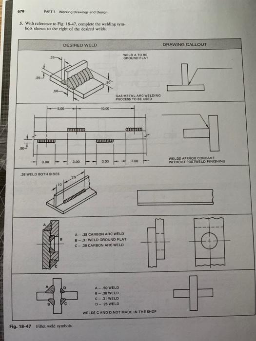 Solved 678 PART 3 Working Drawings and Design 5. With | Chegg.com