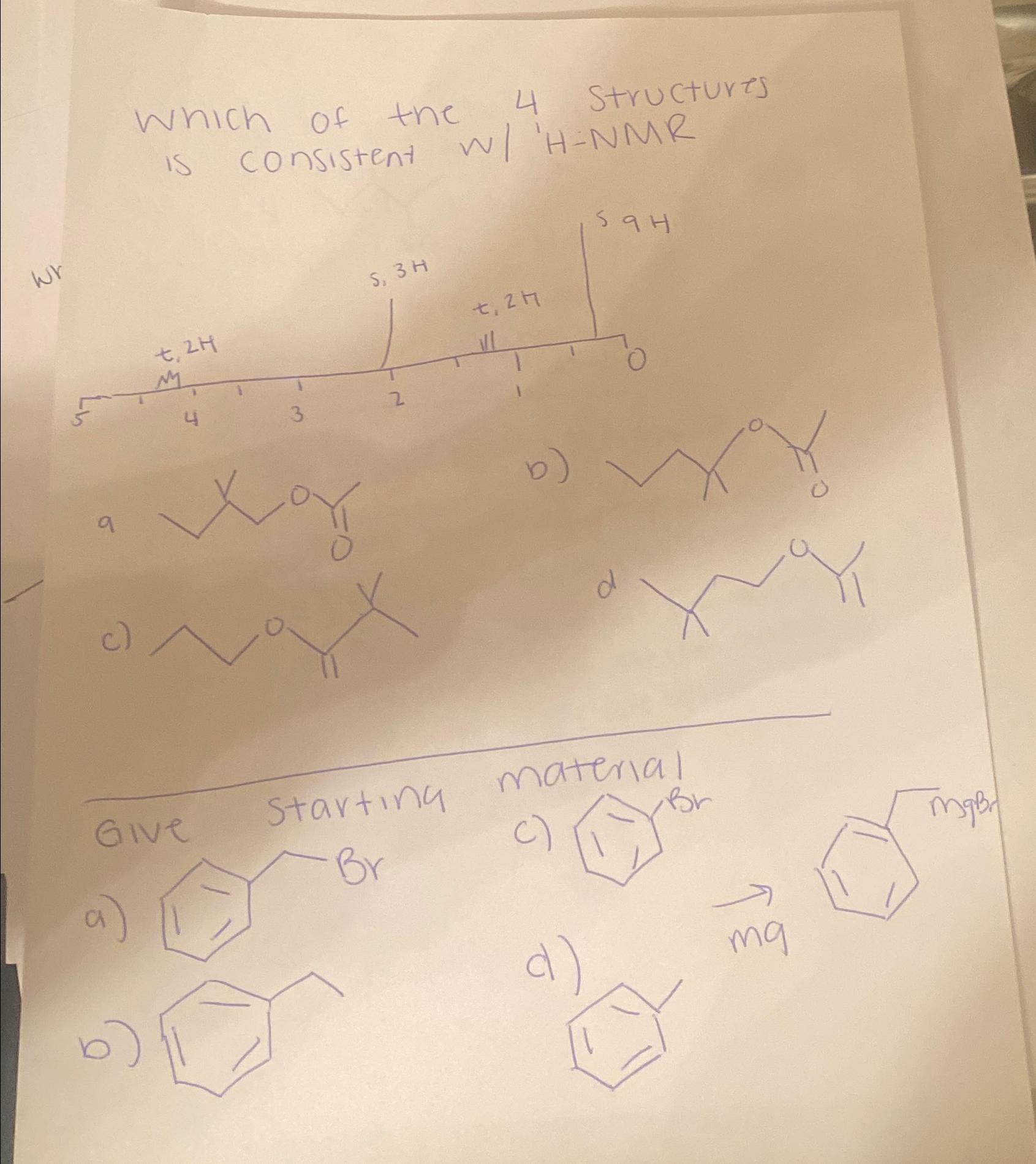 Solved Which of the 4 ﻿Structures is consistent | Chegg.com