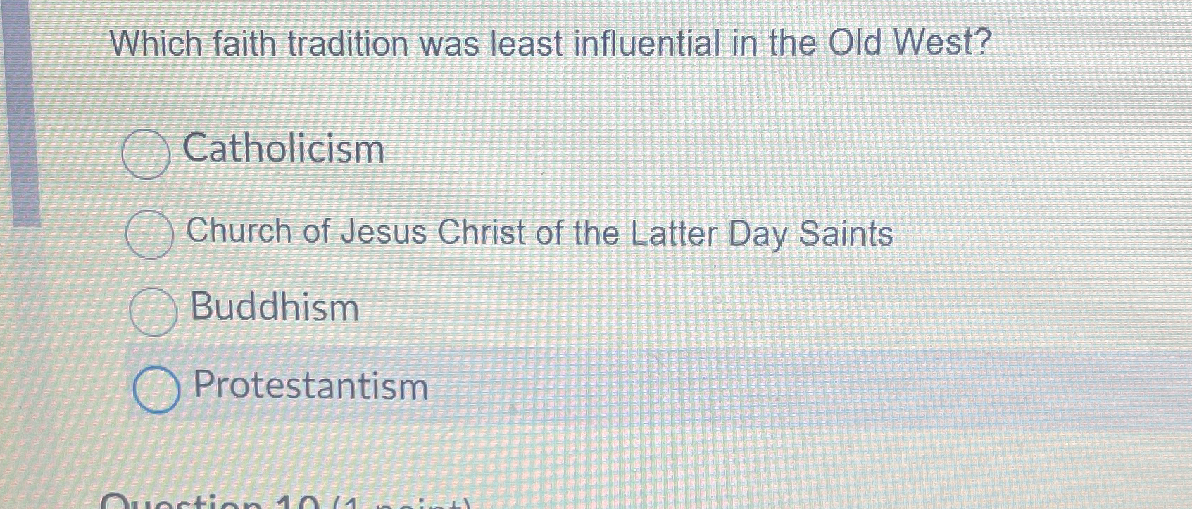 Solved Which faith tradition was least influential in the | Chegg.com