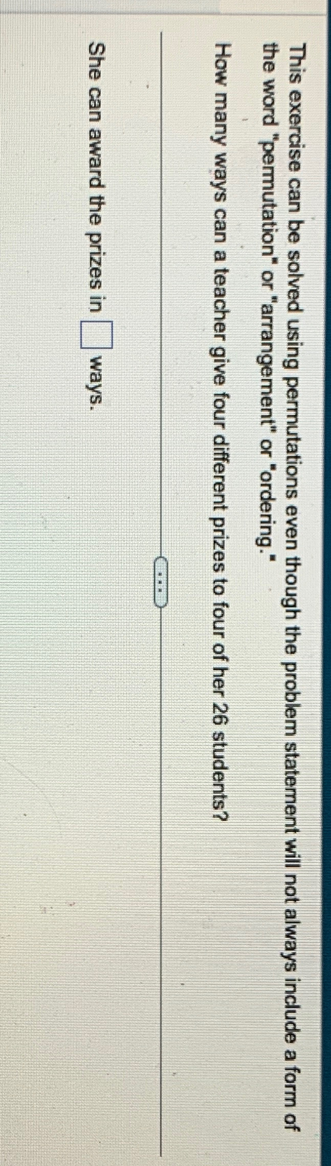 Solved This exercise can be solved using permutations even | Chegg.com