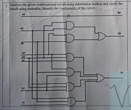 3 Analyze the given combinational circuit using | Chegg.com