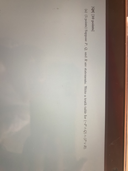 Solved Q8 10 Points A 5 Points Suppose P Q And R 