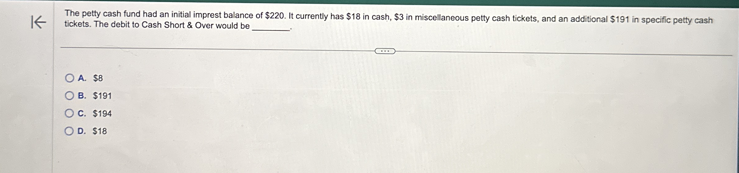 Solved The petty cash fund had an initial imprest balance of | Chegg.com