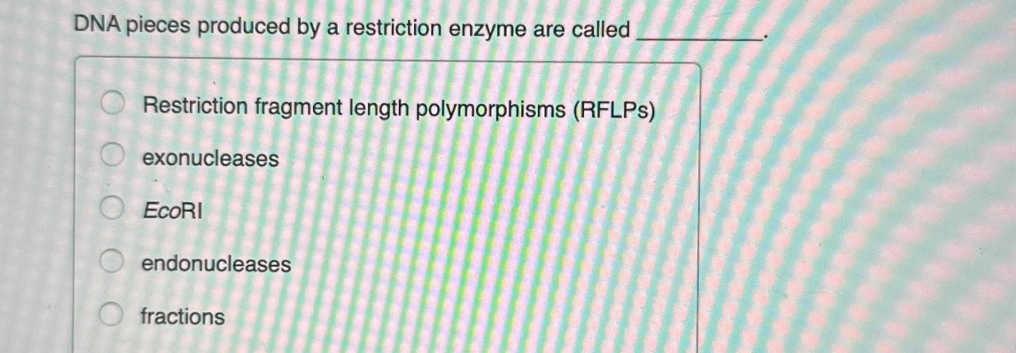 Solved DNA pieces produced by a restriction enzyme are | Chegg.com