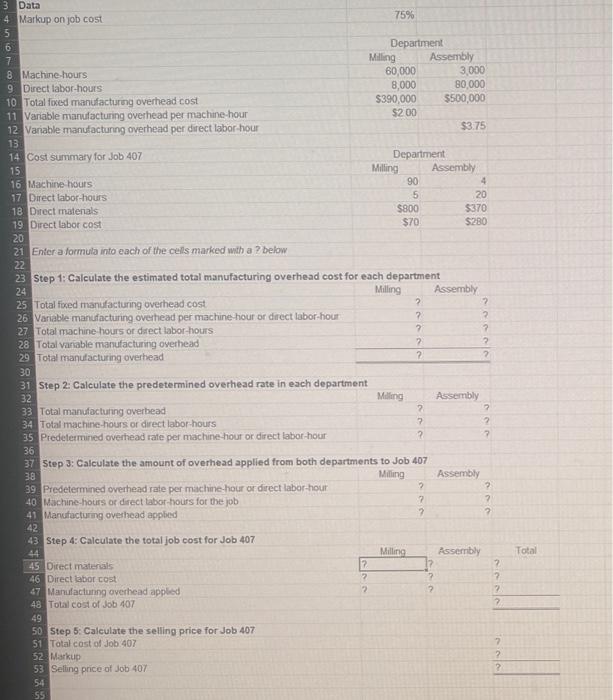 Solved Chapter 2: Applying Excel: Excel Worksheet (Part 1 of | Chegg.com Solved Chapter 2: Applying Excel: Excel Worksheet (Part 1 of | Chegg.com