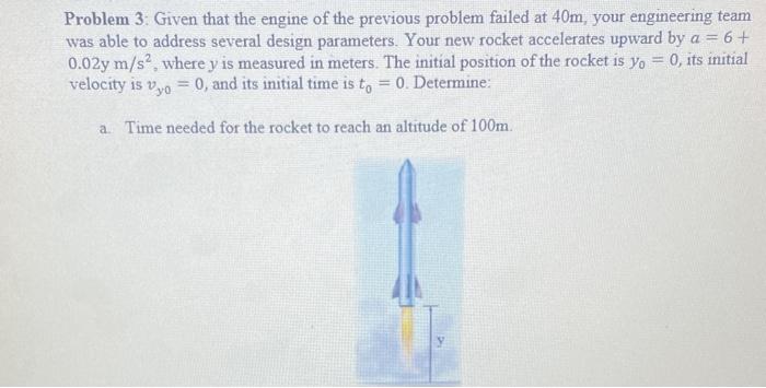 Solved Problem 3: Given that the engine of the previous | Chegg.com