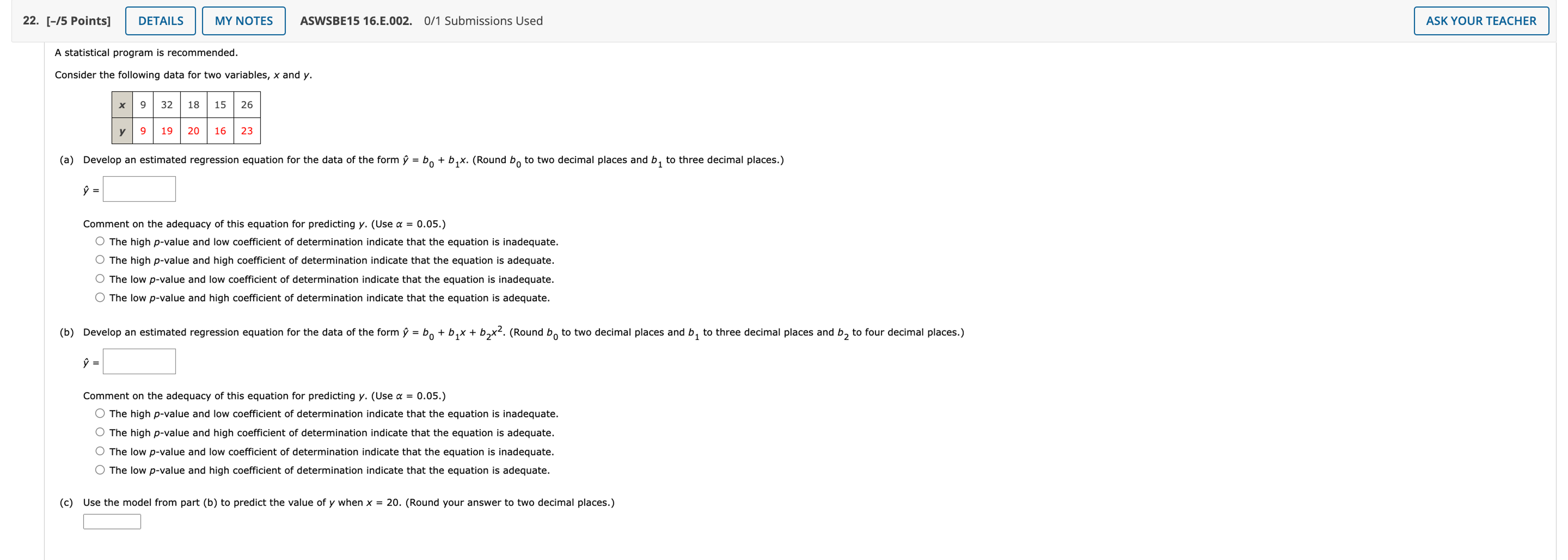 Solved A statistical program is recommended.Consider the | Chegg.com