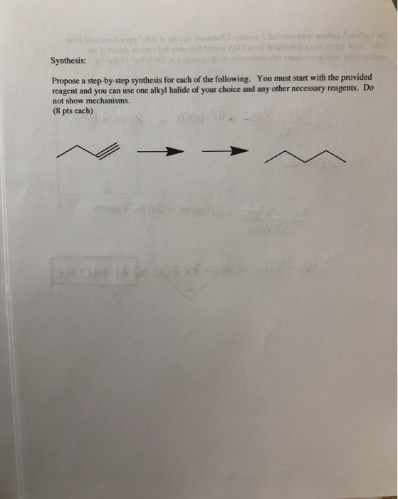 Solved mot be the Synthesis: Propose a step-by-step | Chegg.com