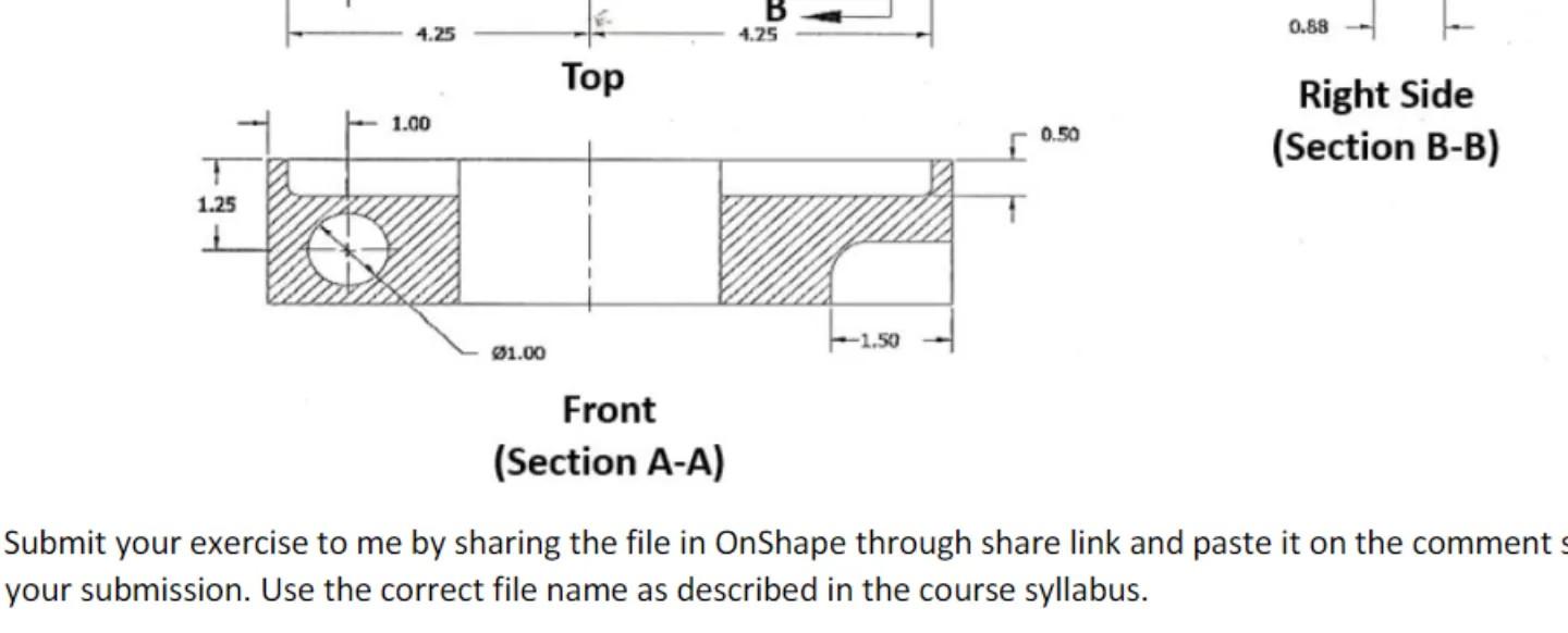 Exercise 5: My First 3D Model in OnShape Please | Chegg.com
