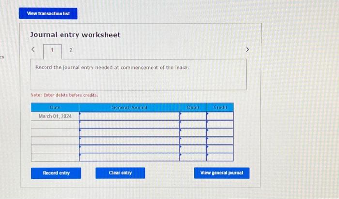Solved Journal entry worksheet 2 Record the journal entry | Chegg.com