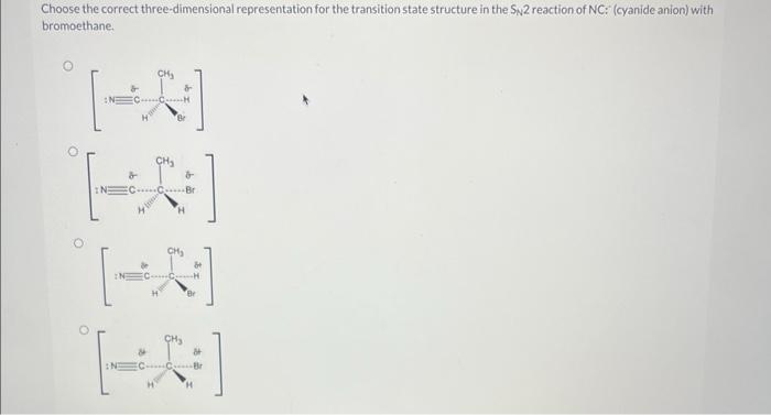 Solved Choose the correct three-dimensional representation | Chegg.com