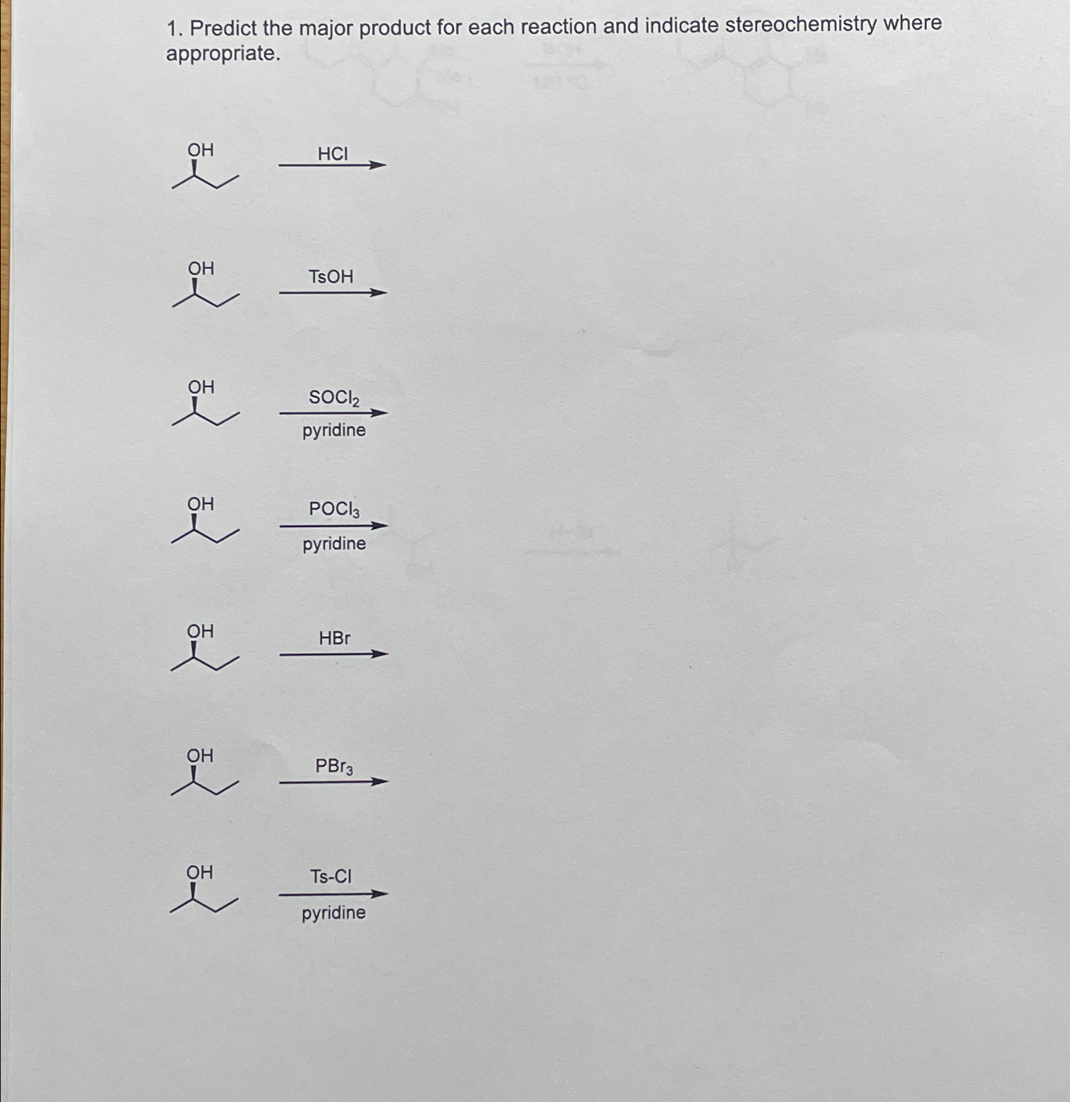 Solved Predict the major product for each reaction and | Chegg.com
