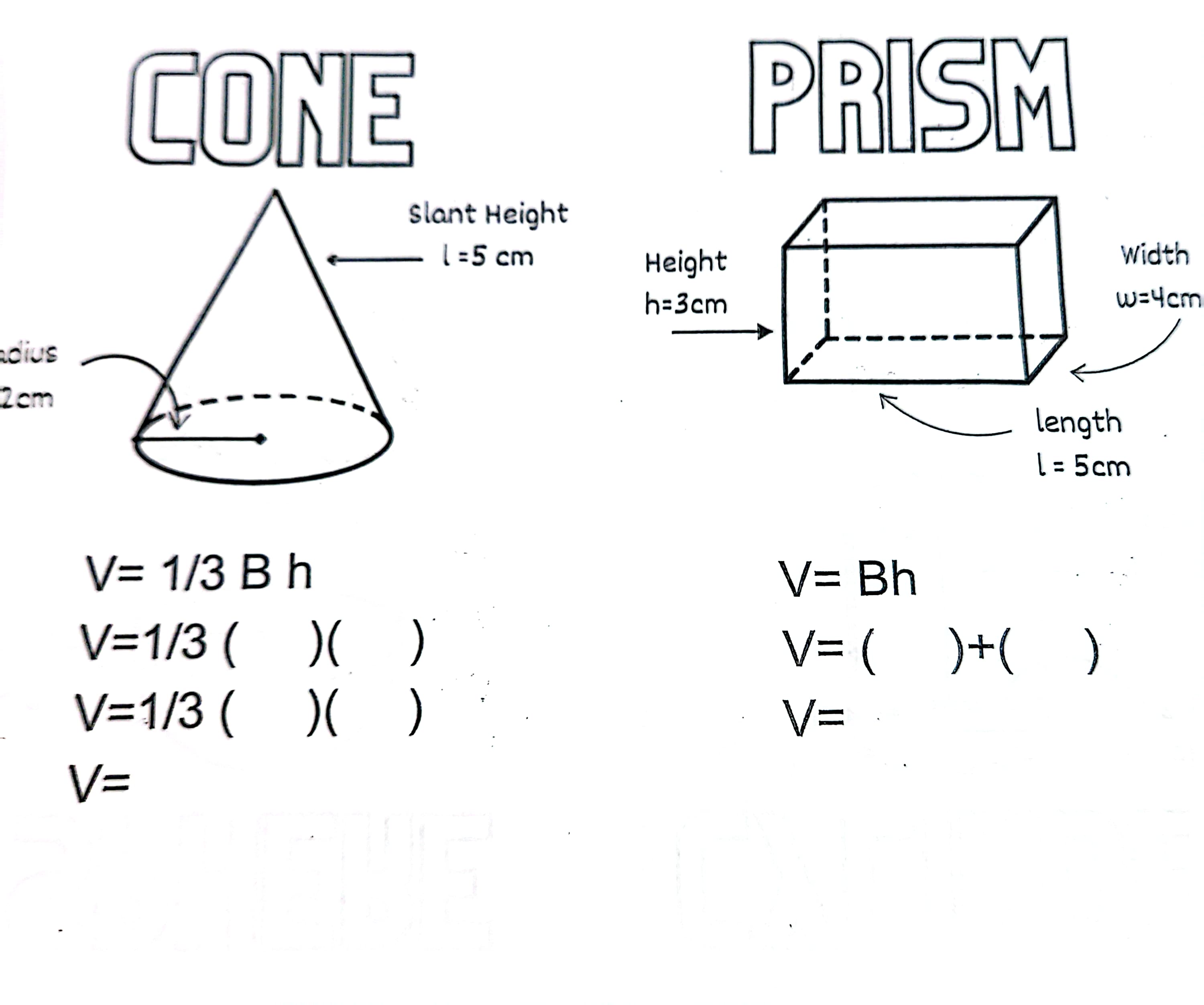 Solved V=13BhV=13(,),V=BhV=(,)+(,)V= | Chegg.com Solved V=13BhV=13(,),V=BhV=(,)+(,)V= | Chegg.com