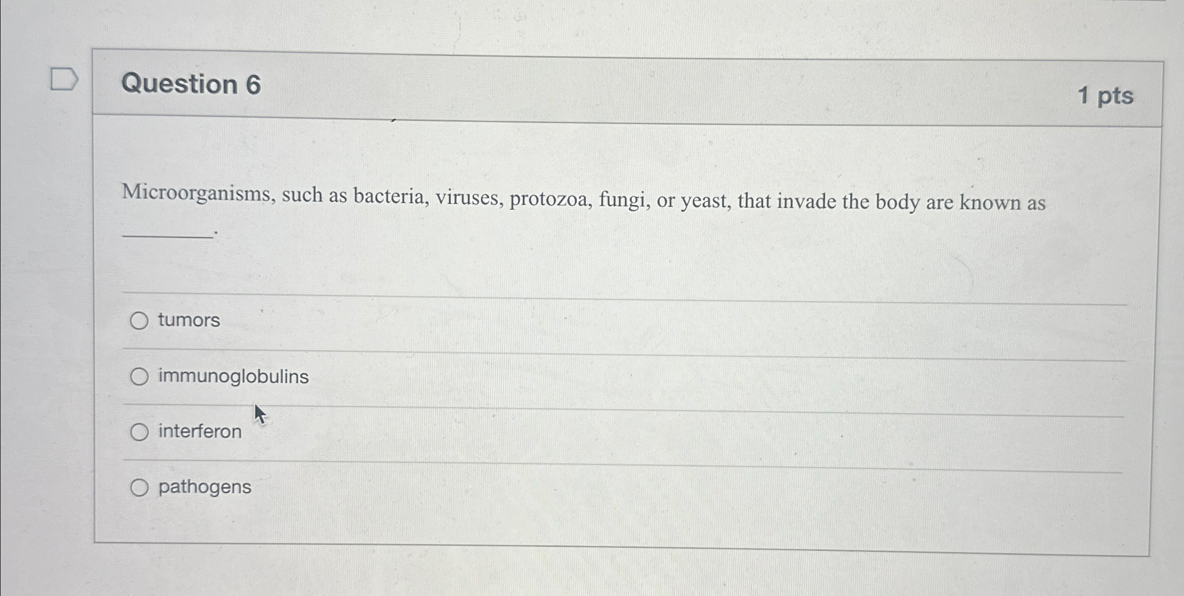 Solved Question 61 ﻿ptsMicroorganisms, such as bacteria, | Chegg.com