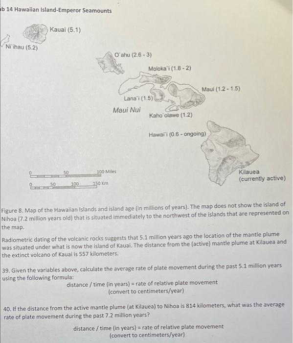 Solved ob 14 Hawaiian Island-Emperor Seamounts Kauai (5.1) | Chegg.com