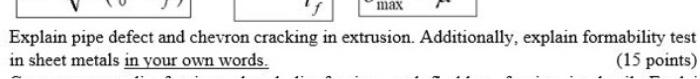 Solved max Explain pipe defect and chevron cracking in | Chegg.com