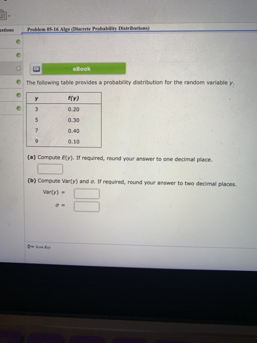 Solved estions Problem 05-16 Algo (Discrete Probability | Chegg.com