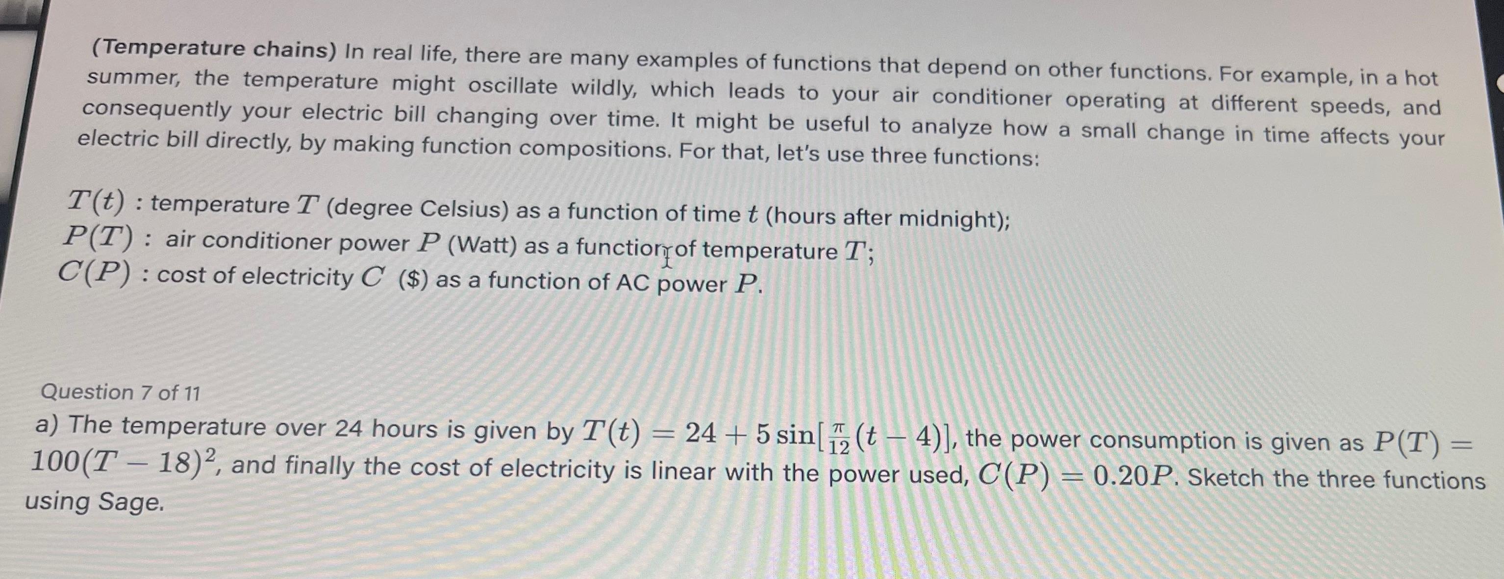 Solved (Temperature chains) ﻿In real life, there are many | Chegg.com