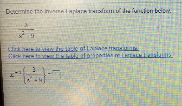 Solved Use the Laplace transform table and the linearity of | Chegg.com