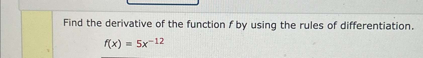Solved Find the derivative of the function f ﻿by using the | Chegg.com