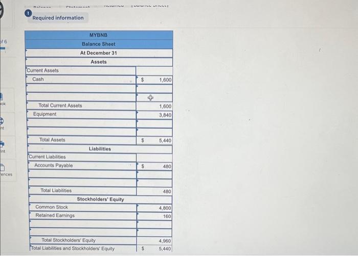 Required information E3-20 (Algo) Analyzing, | Chegg.com