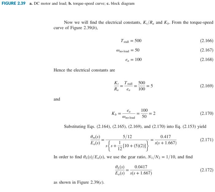 Solved Example 2.23 Transfer Function-DC Motor and Load | Chegg.com